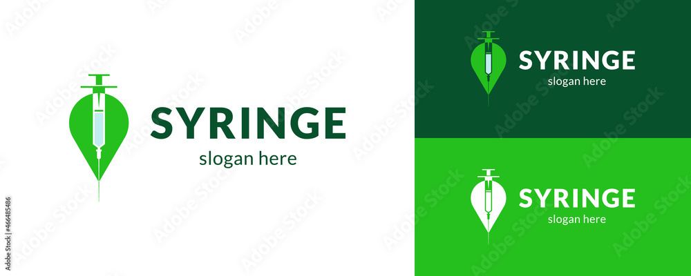 Modern syringe logo Stock Vector | Adobe Stock