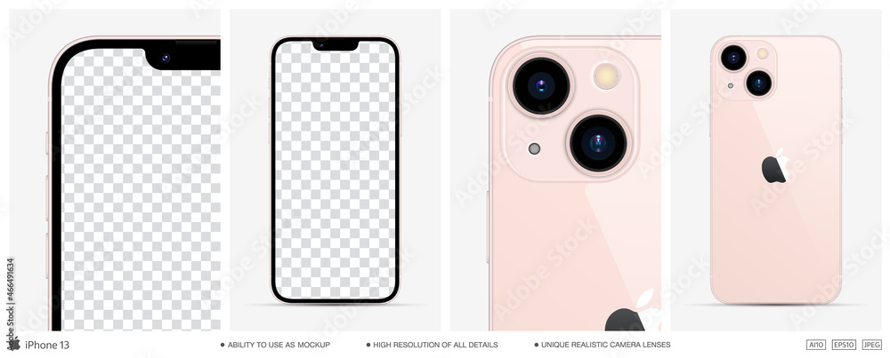 MOSCOW, RUSSIA - NOVEMBER 01, 2021: New smartphone Pink color by Apple ...