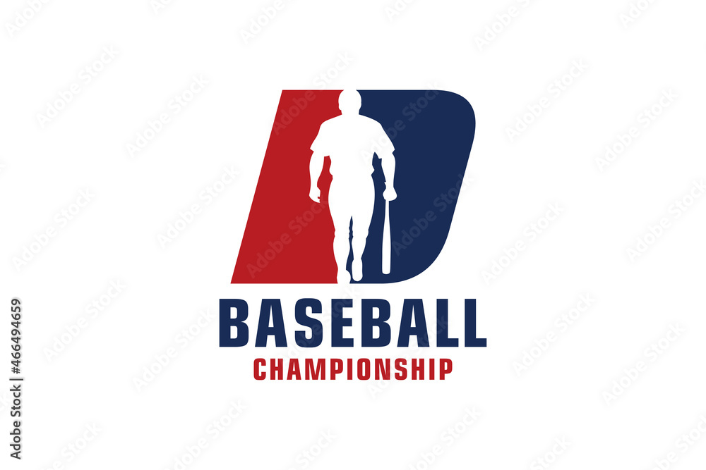 Letter D with Baseball Logo Design. Vector Design Template Elements for ...