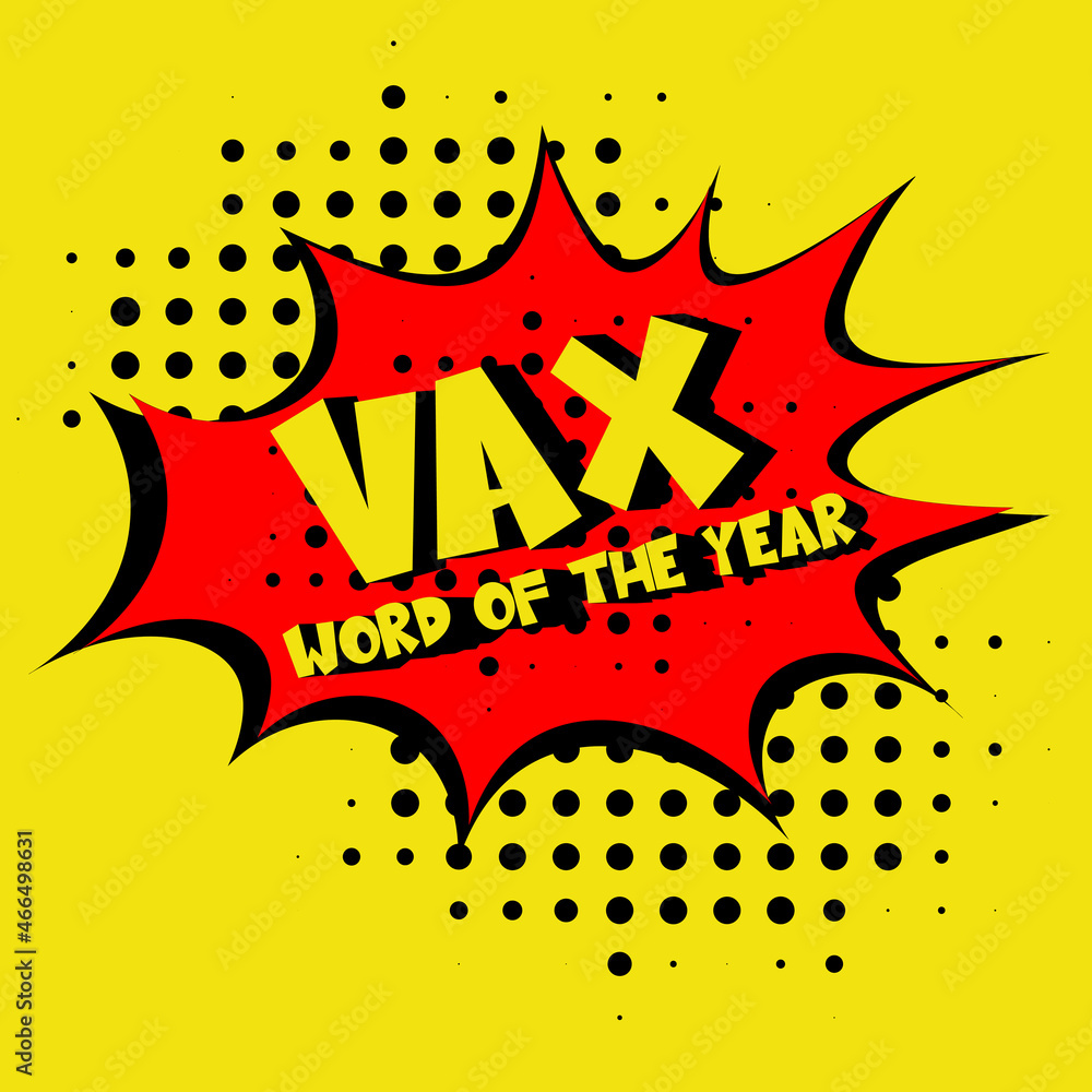 VAX Oxford English Dictionary word of the year comic lettering cartoon ...