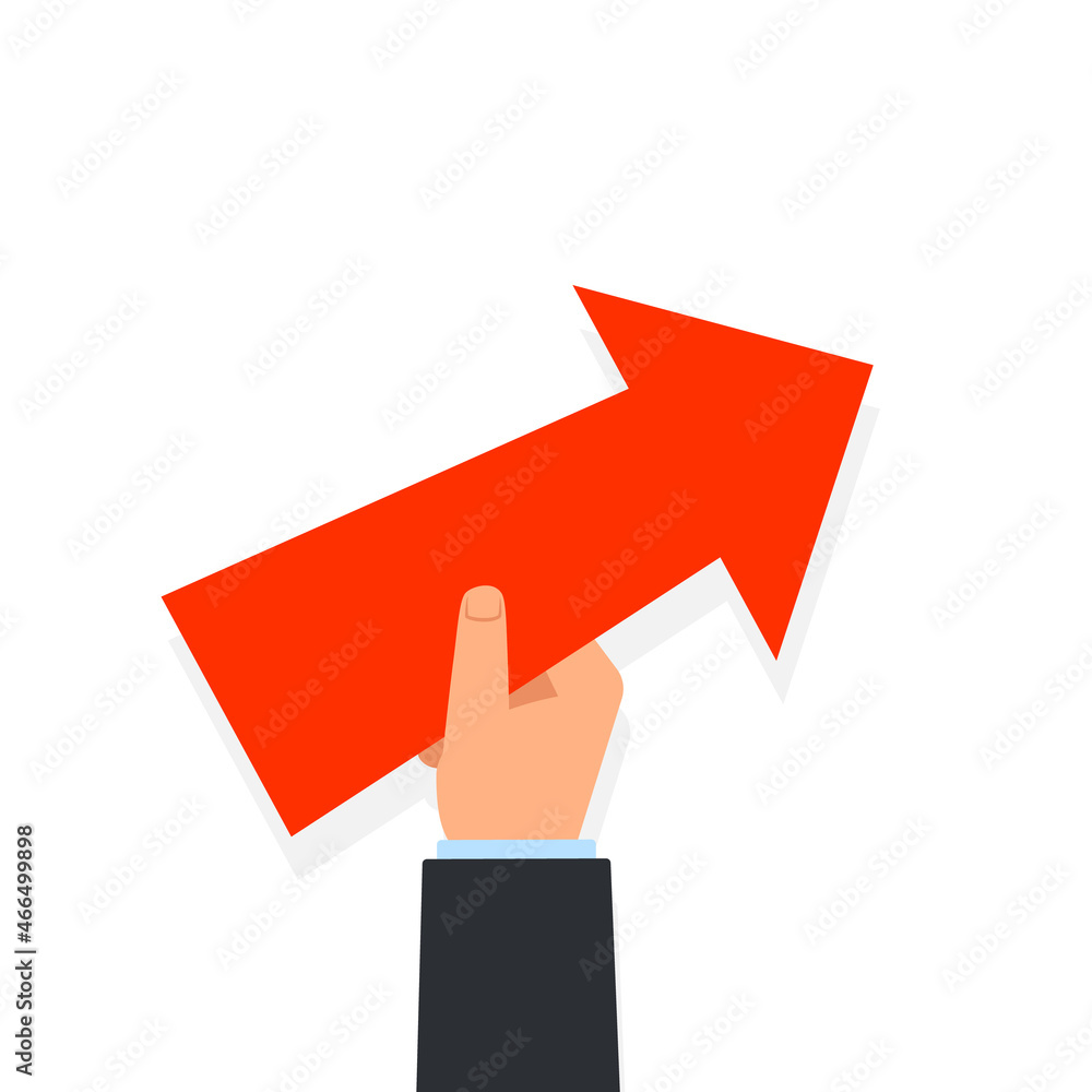 Hand holding arrow image. Clipart image Stock Vector | Adobe Stock