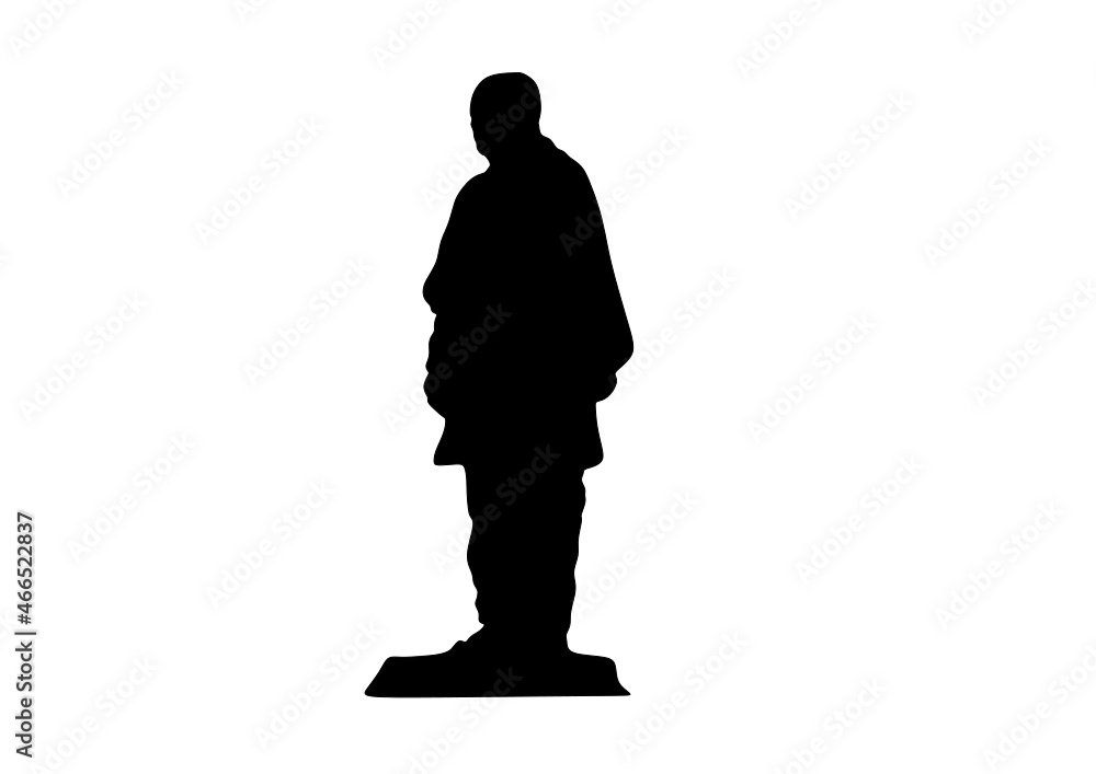 silhouette of statue of Unity Stock Vector | Adobe Stock