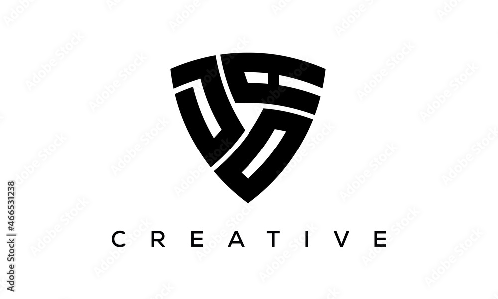 DOA letters logo, security Shield logo vector Stock Vector | Adobe Stock