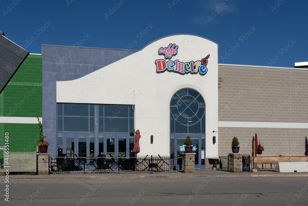 Burlington, ON, Canada - October 27, 2021: A caffe demetre restaurant ...