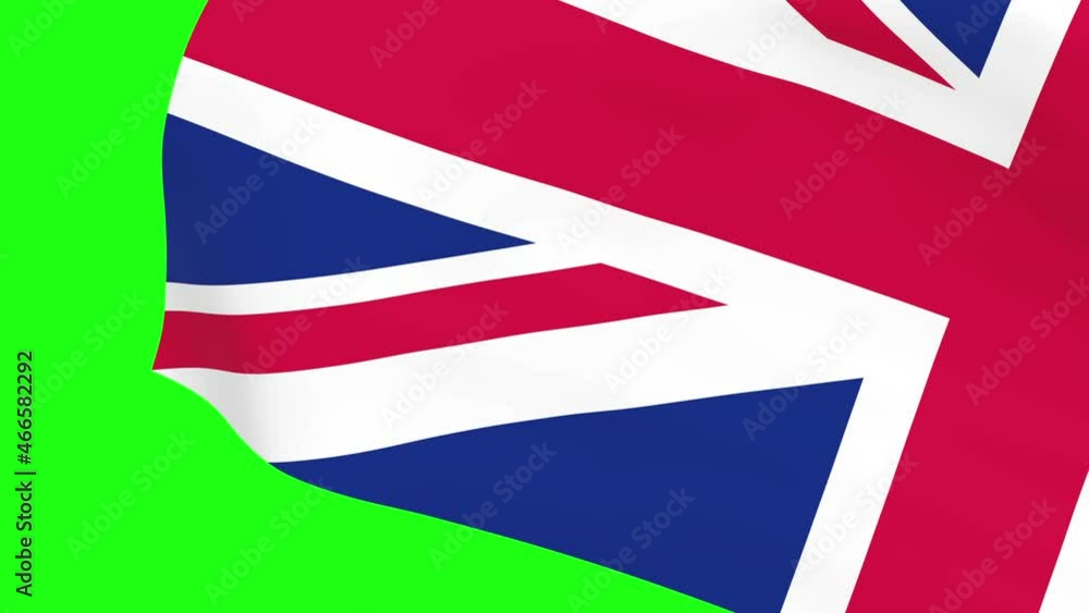 United Kingdom, Union Jack flag 4k and 1080 HD footage 3d animation ...