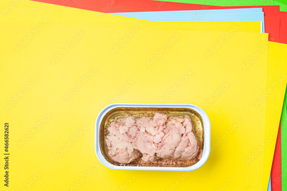 Cod liver seafood fish fat omega-3 fresh ready to eat meal snack on the ...