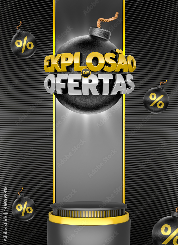 Banner for marketing campaign in Brazil with black and yellow ...