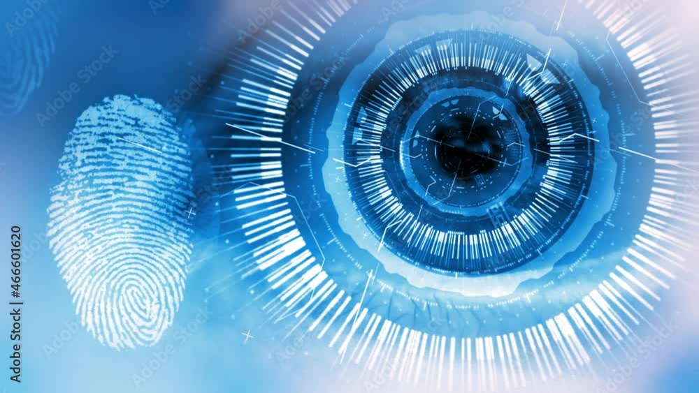 Human Eye Identification Scan Technology Interface 4K Stock-Video ...