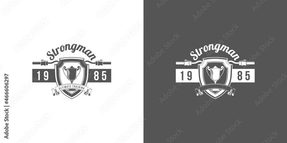 logo athletic club for bodybuilding, powerlifting, weightlifting ...