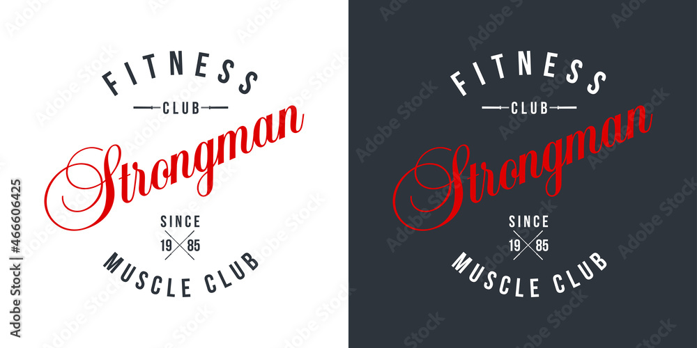 logo athletic club for bodybuilding, powerlifting, weightlifting ...