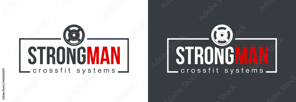 logo athletic club for bodybuilding, powerlifting, weightlifting ...