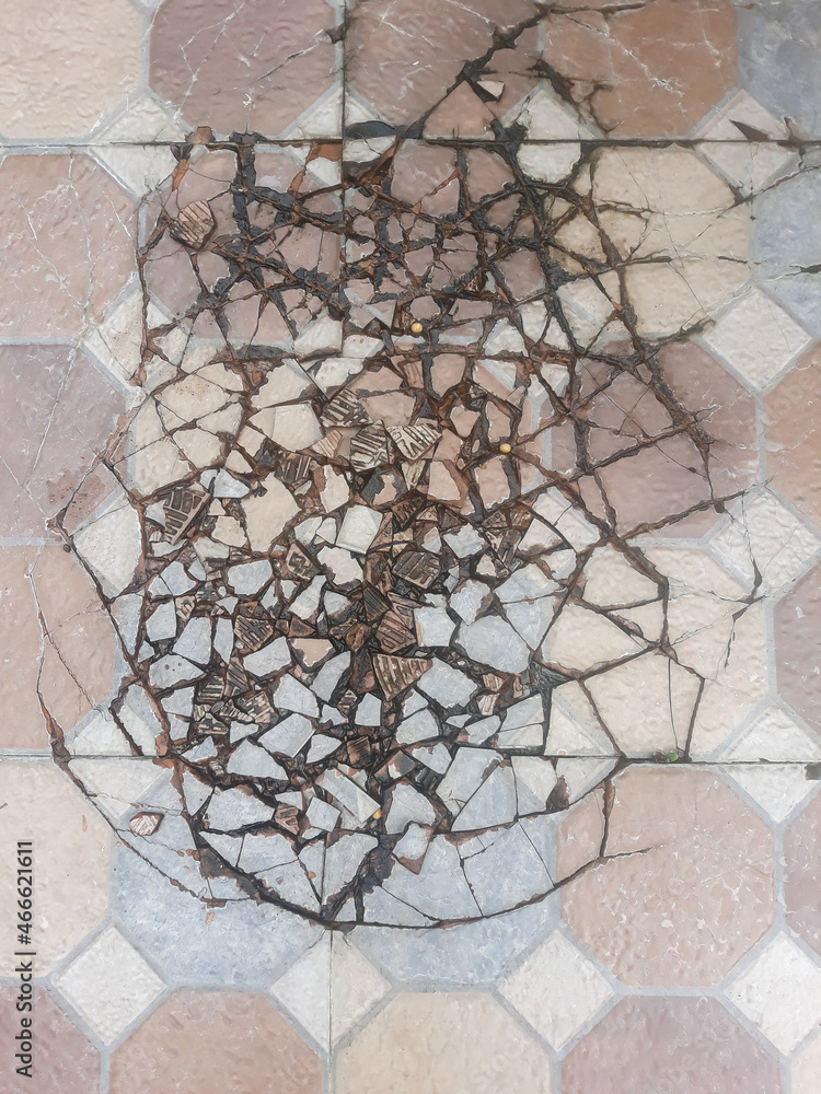 background image of broken floor tiles Stock Photo | Adobe Stock