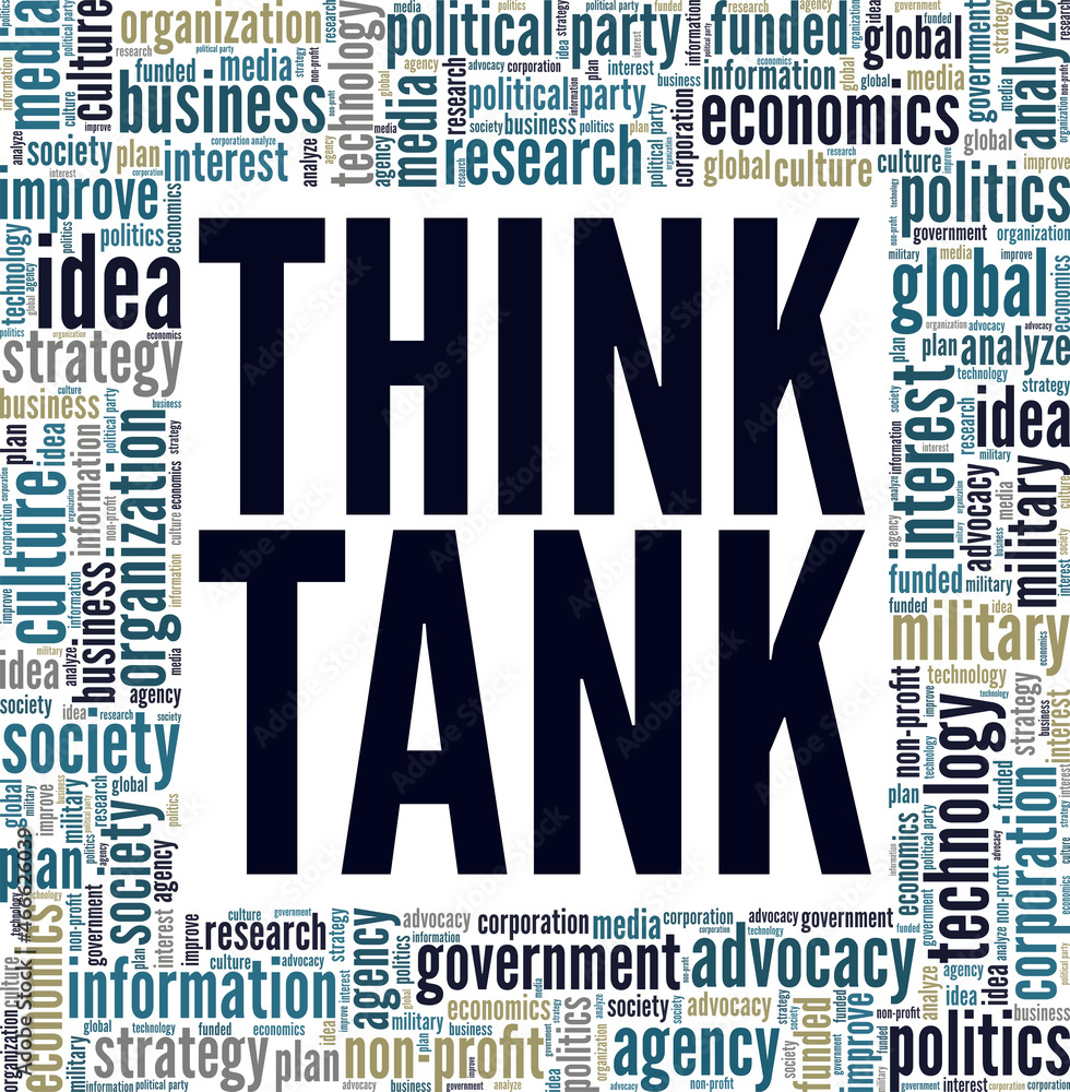 Think Tank vector illustration word cloud isolated on white background ...