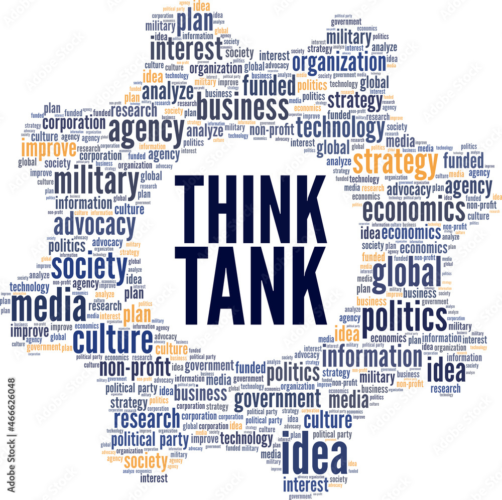 Think Tank vector illustration word cloud isolated on white background ...