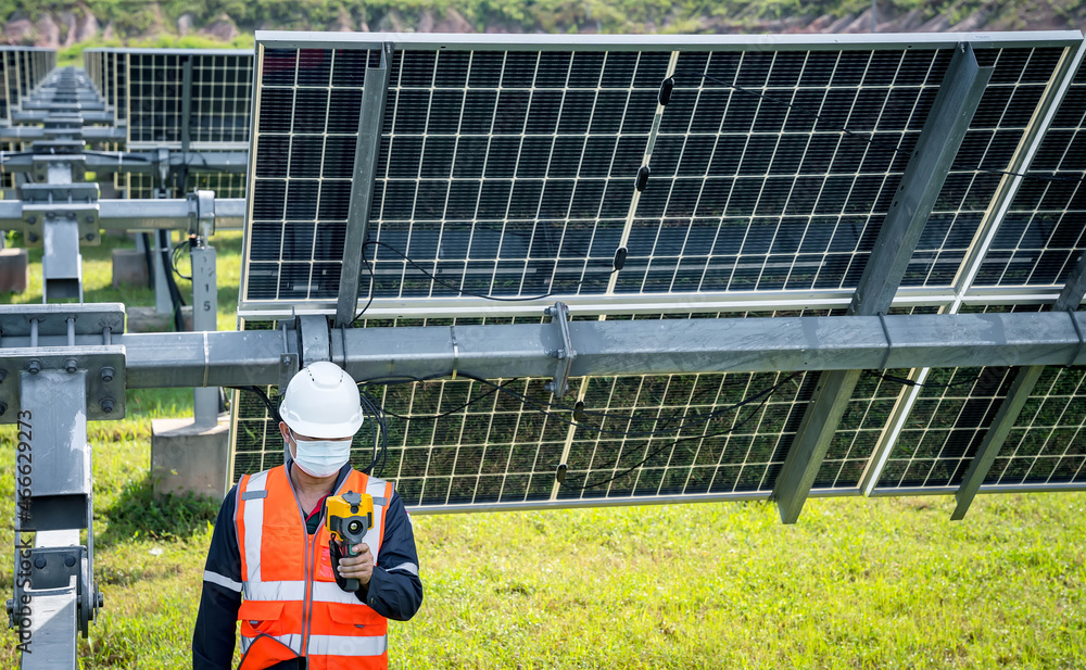 The technician takes the Thermoscan(thermal image camera) scan to the ...