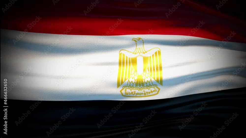 Vidéo Stock Animation Egypt flag is waving seamless loop. Egypt flag ...