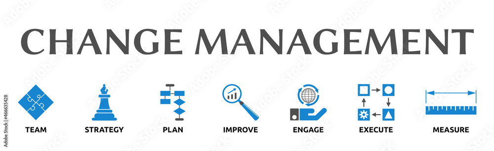 Banner zum Thema: CHANGE MANAGEMENT Stock Illustration | Adobe Stock