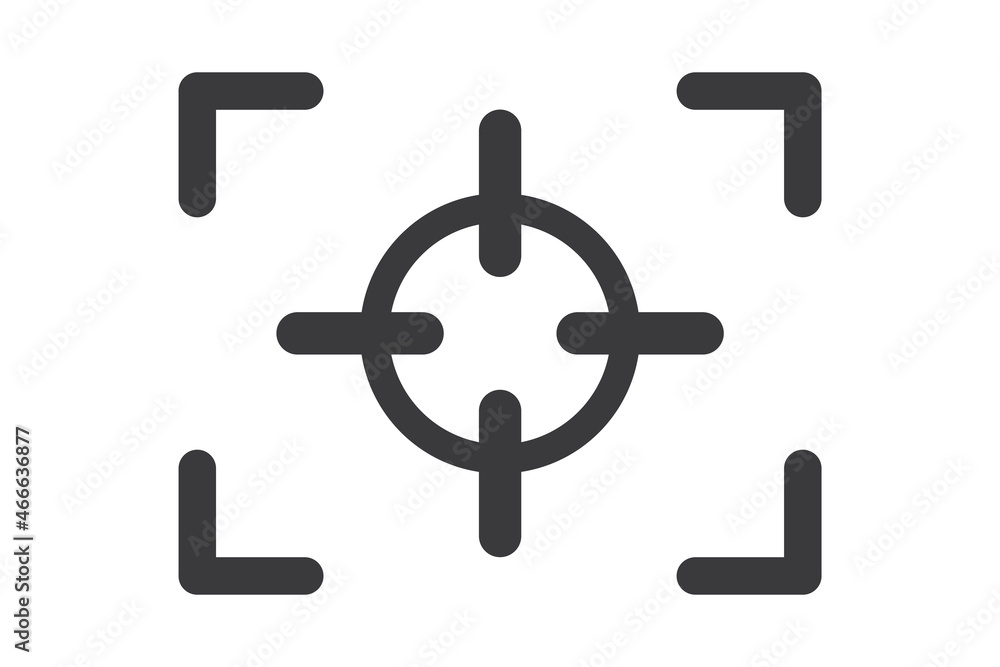 Focus icon on white background for website, application, printing ...