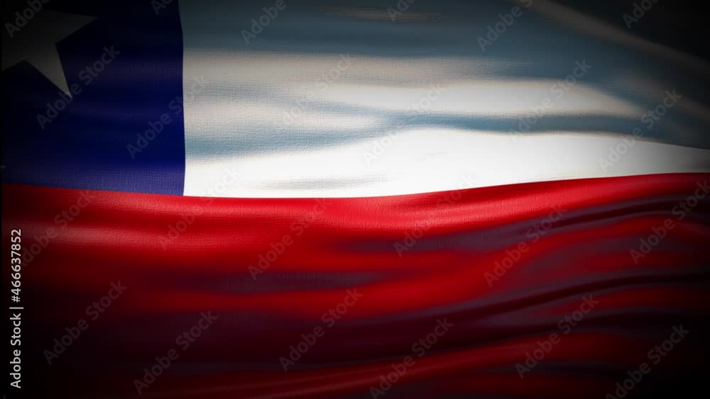Animation Chile flag is waving seamless loop. Chile flag waving in the ...