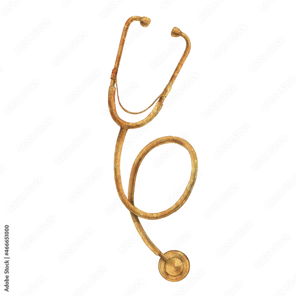 Beautiful stock clip art illustration with hand drawn watercolor doctor ...