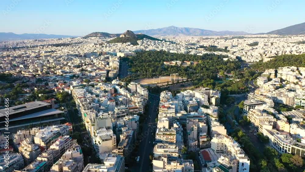 Acropolis city of Athens parthenon, symbol of ancient Greece,Mount ...