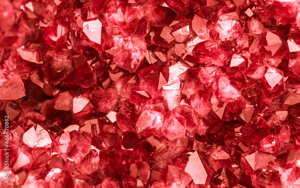 Amethyst red crystals. Gems. Mineral crystals in the natural ...