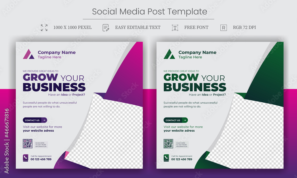 Social media ads vector templates fully editable, advertising design ...