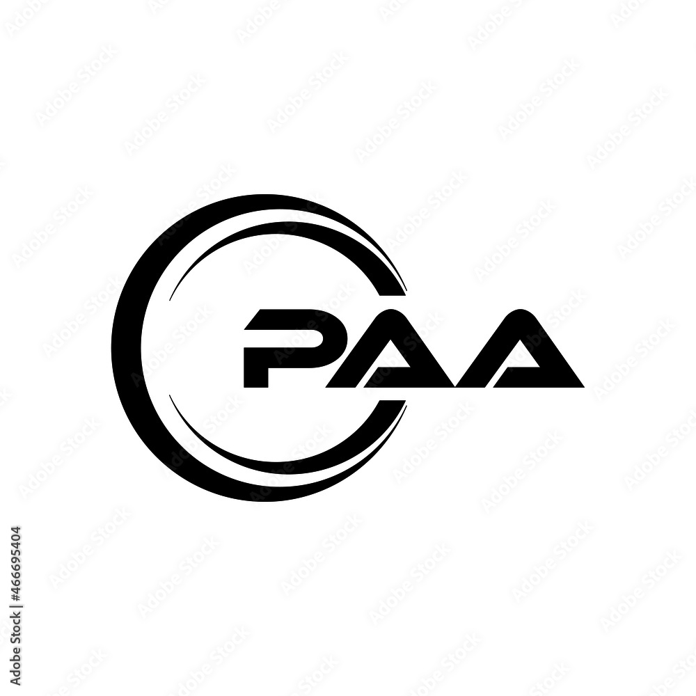 PAA letter logo design with white background in illustrator, vector ...