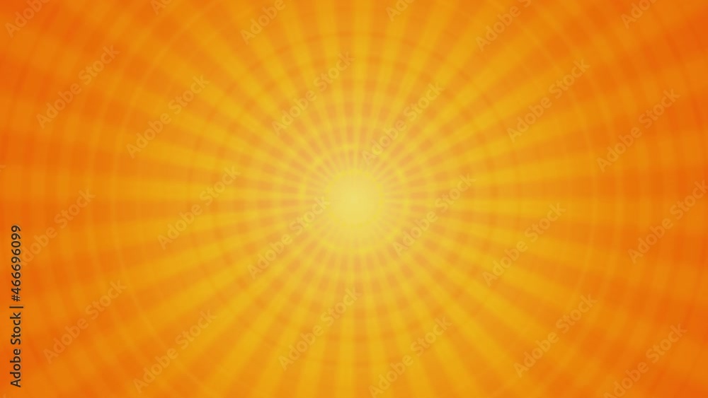 Orange Sunburst Retro Circular Animation. Animated Sun burst Background ...