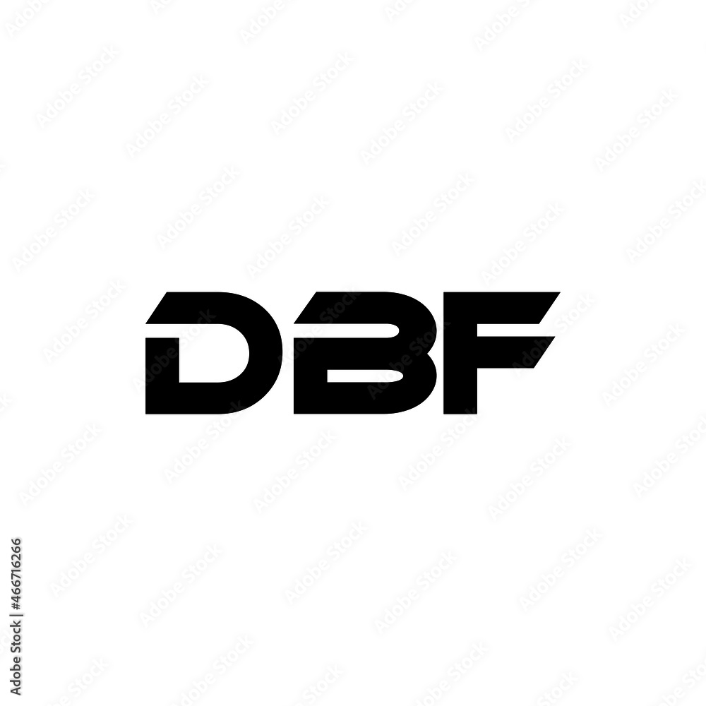 DBF letter logo design with white background in illustrator, vector ...