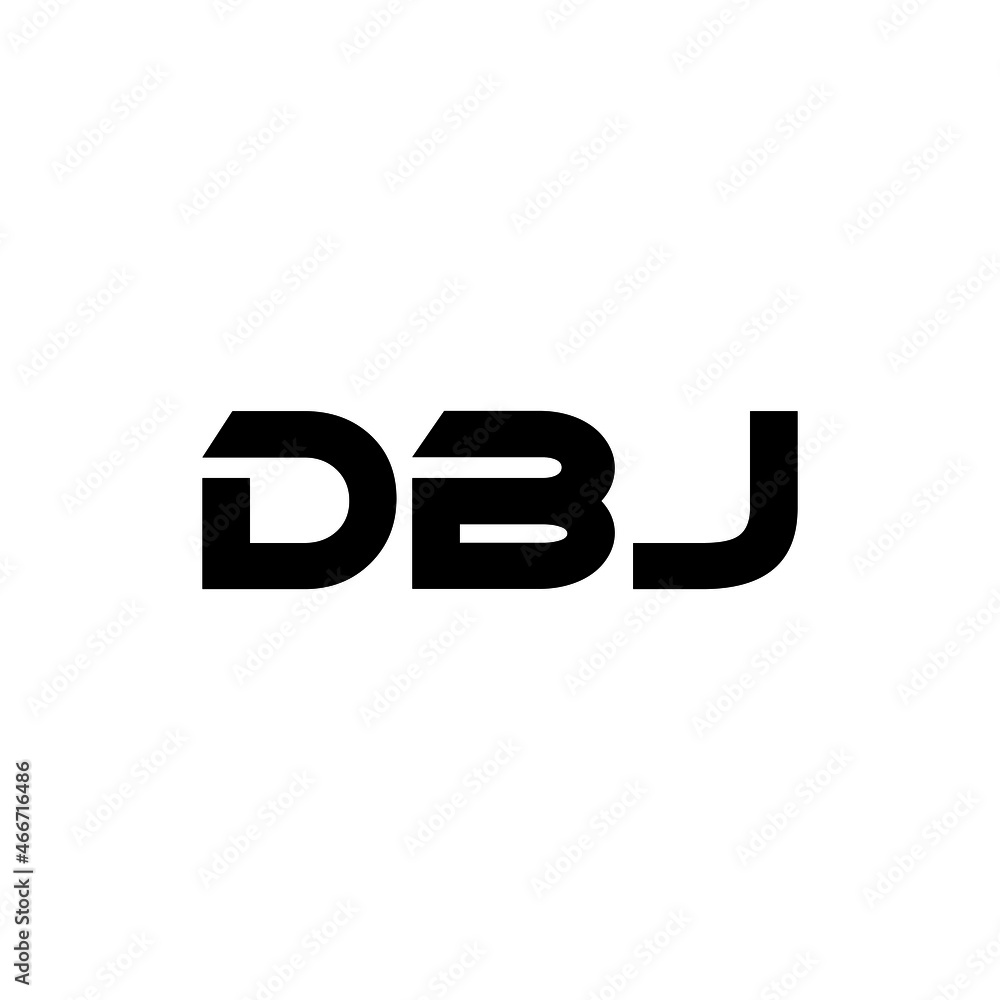 DBJ letter logo design with white background in illustrator, vector ...