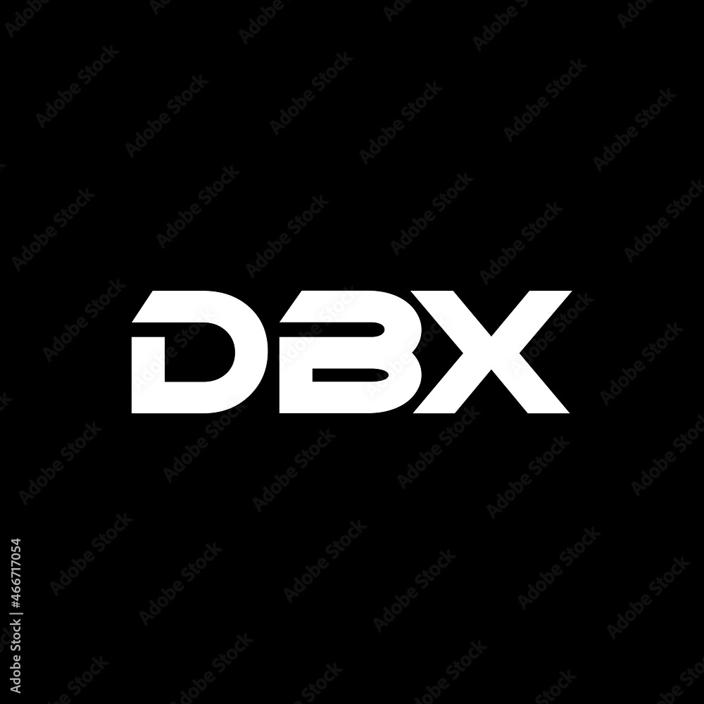DBX letter logo design with black background in illustrator, vector ...
