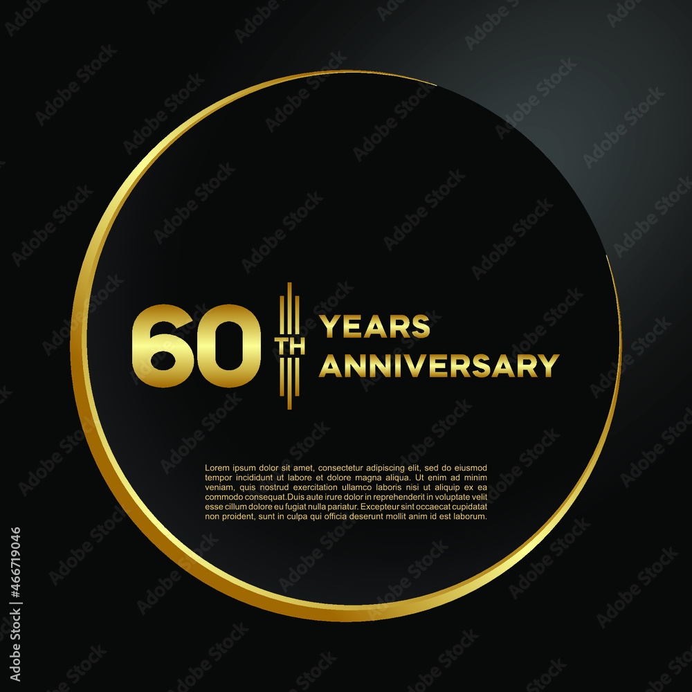 60th years anniversary, vector design for anniversary celebration with ...
