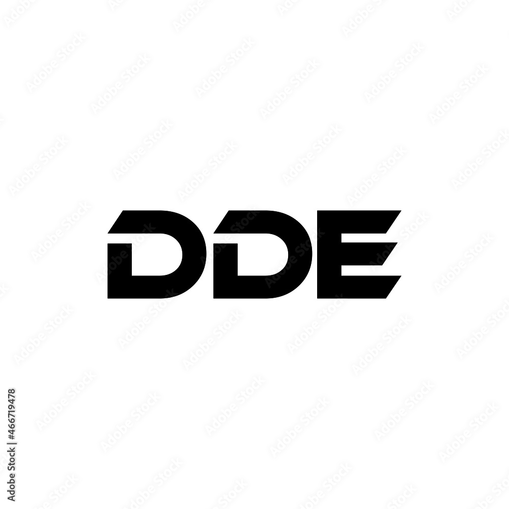 DDE letter logo design with white background in illustrator, vector ...
