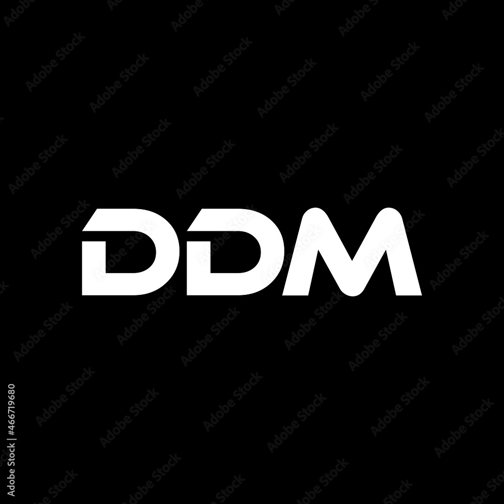 DDM letter logo design with black background in illustrator, vector ...