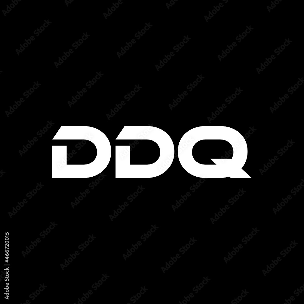 DDQ letter logo design with black background in illustrator, vector ...