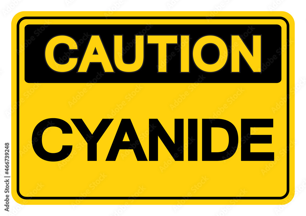 Caution Cyanide Symbol Sign, Vector Illustration, Isolated On White ...