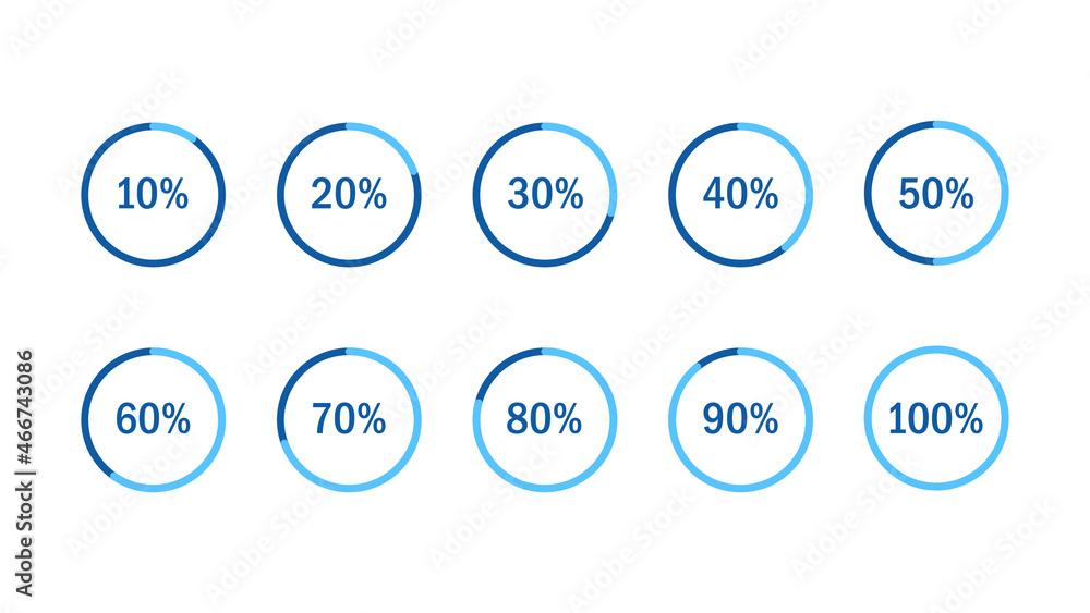 Loading icons set. Vector illustration of loading for interface ...