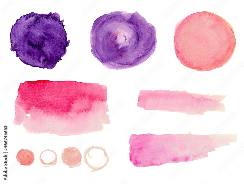 Hand drawn watercolor abstract shapes for creativite design. Stock ...