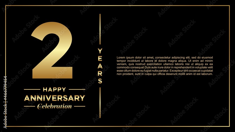 2nd years anniversary, vector design for anniversary celebration with ...