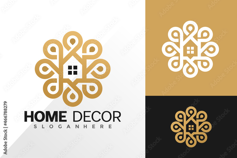 Home decor logo vector design. Abstract emblem, designs concept, logos ...