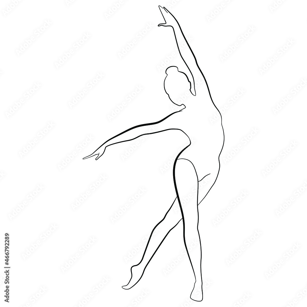 Vector drawing of a gymnast. Stock Vector | Adobe Stock