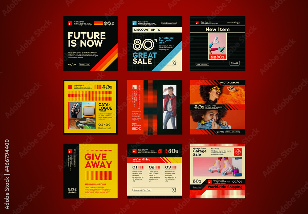 Trendy Social Media Post Layout Stock Template | Adobe Stock