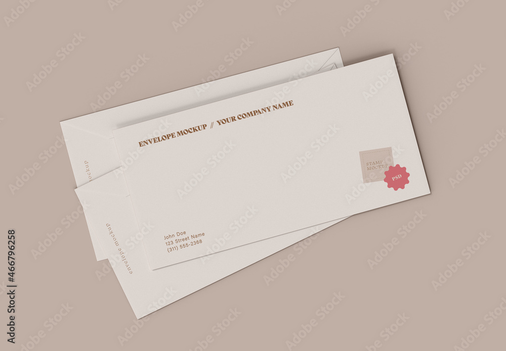 Three Envelopes Mockup Stock Template | Adobe Stock