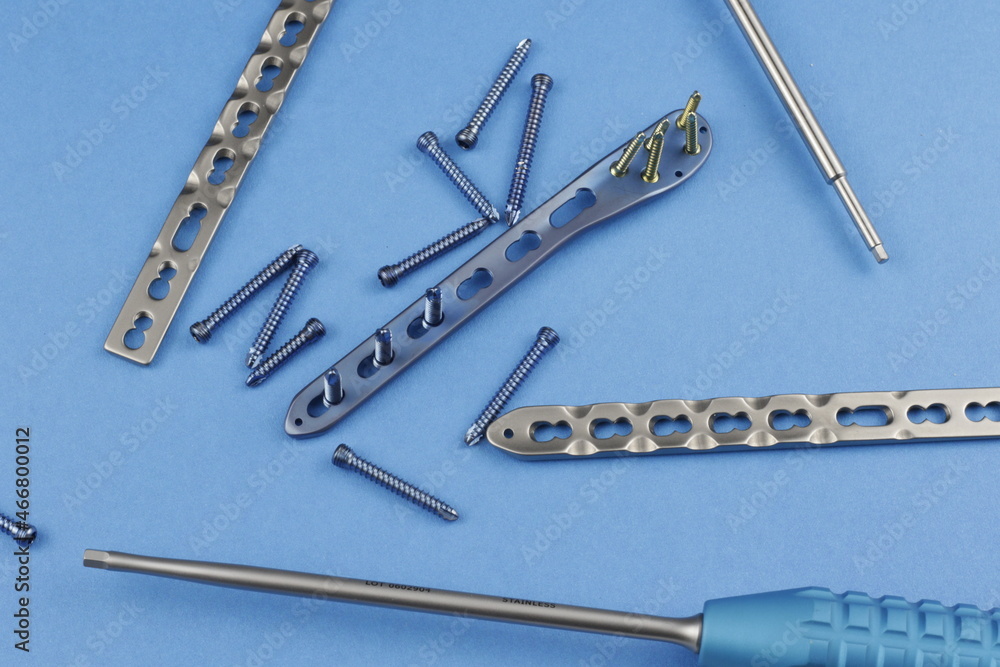 Surgical instruments for operation bone fractures Stock Photo | Adobe Stock