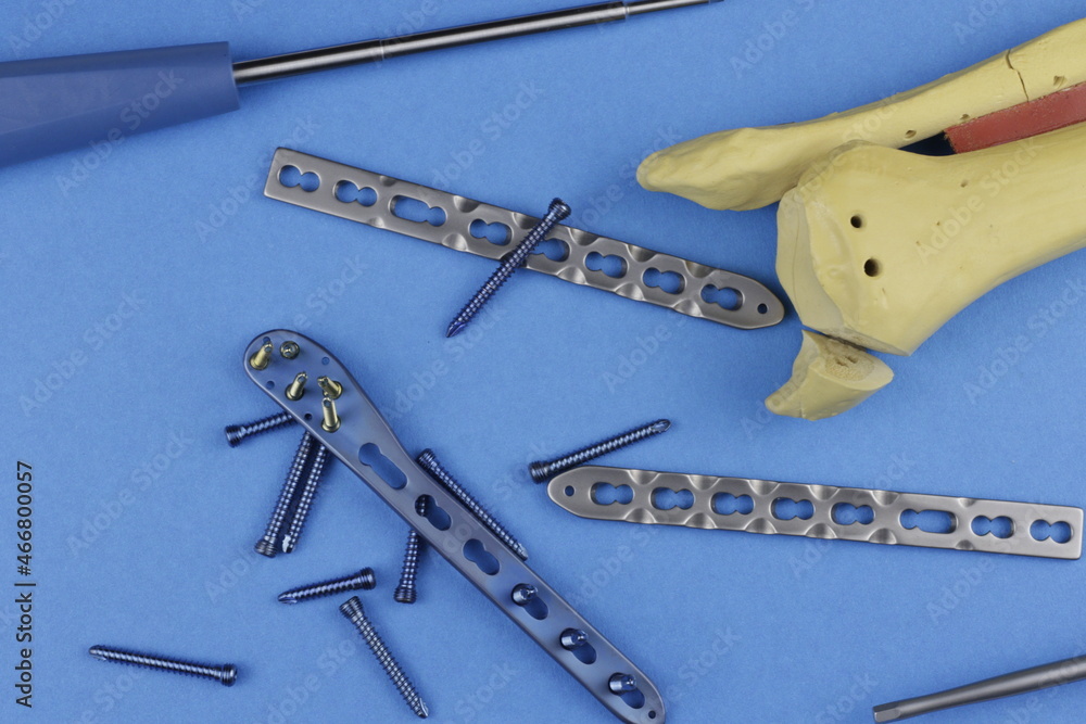 Surgical instruments for operation bone fractures Stock Photo | Adobe Stock