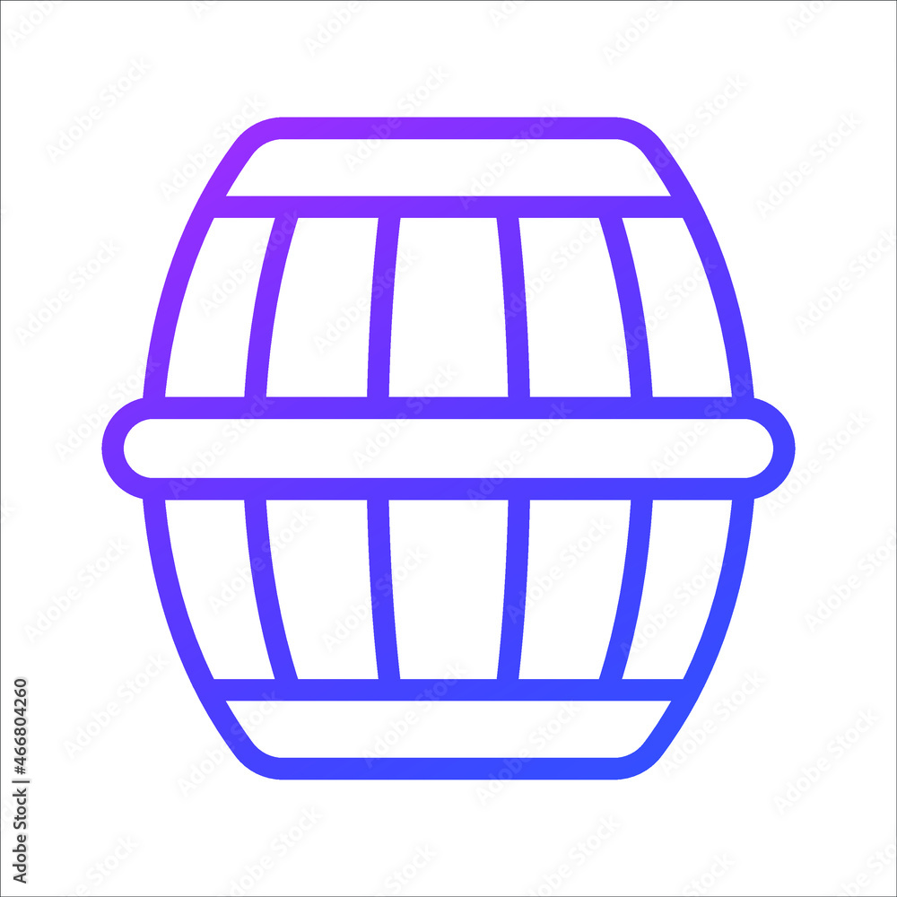 whiskey barrel vector outline icon. Modern thin line symbols ...