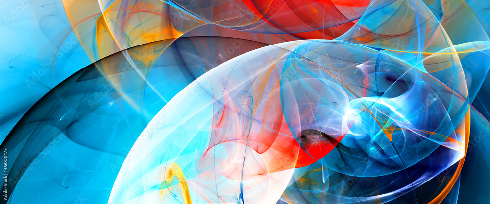 Abstract blue background. Future pattern with lighting effect. Fractal ...