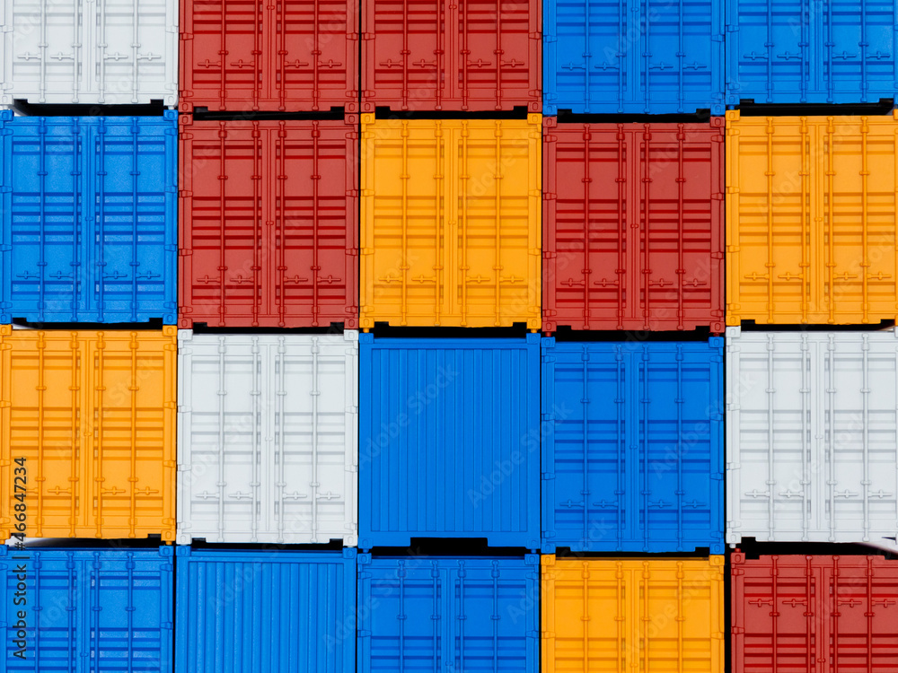 Cargo container on white background, Freight shipping container cargo ...