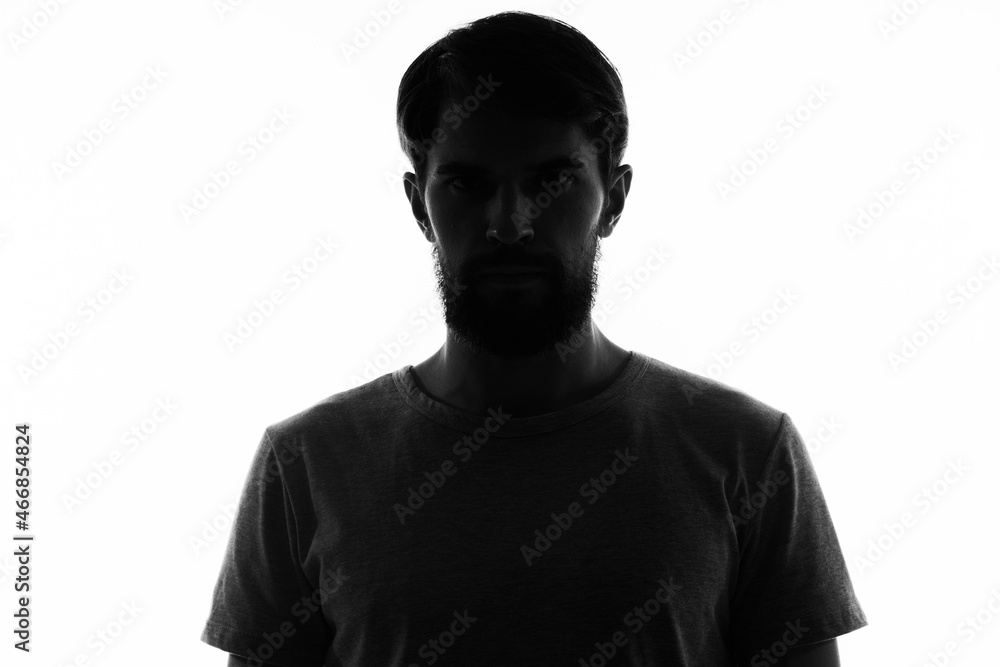 shadow men silhouette gesture hands emotions dispensing Stock Photo ...